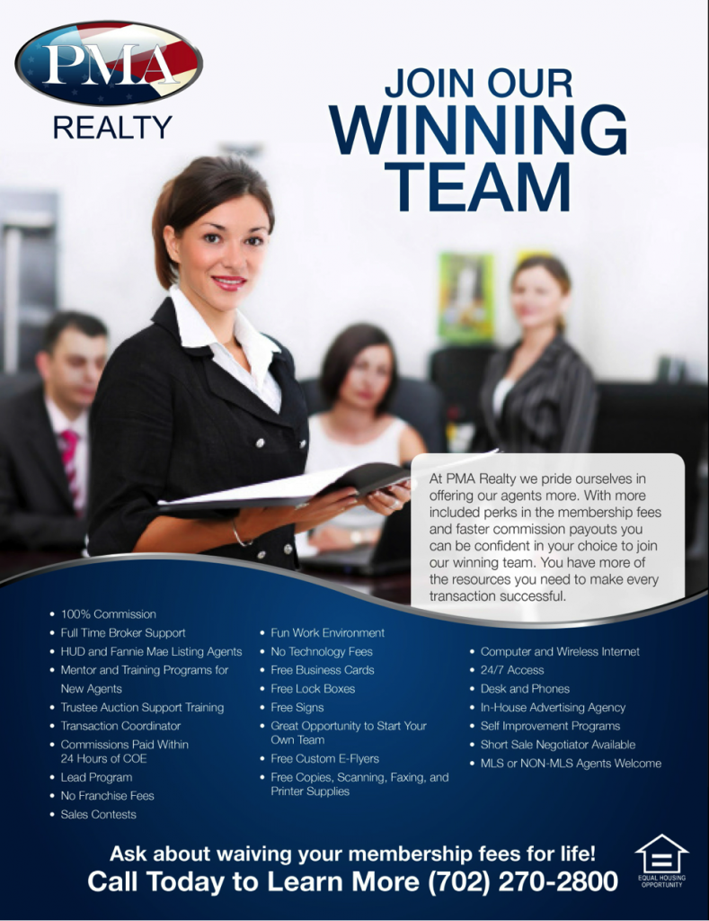 PMA REALTY WANTS YOU TO JOIN OUR WINNING TEAM! - Ken Baxter